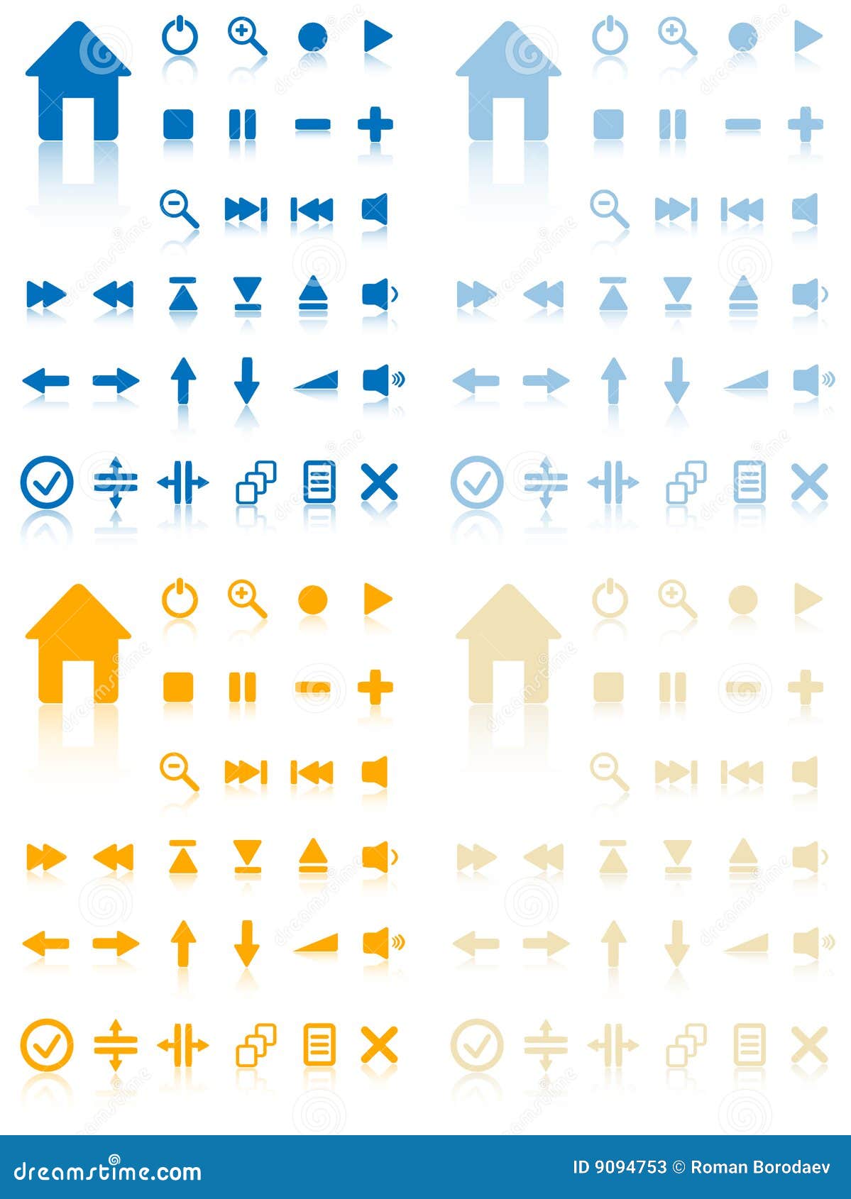 Colección De Botones Del Vector. Ilustración del Vector - Ilustración ...