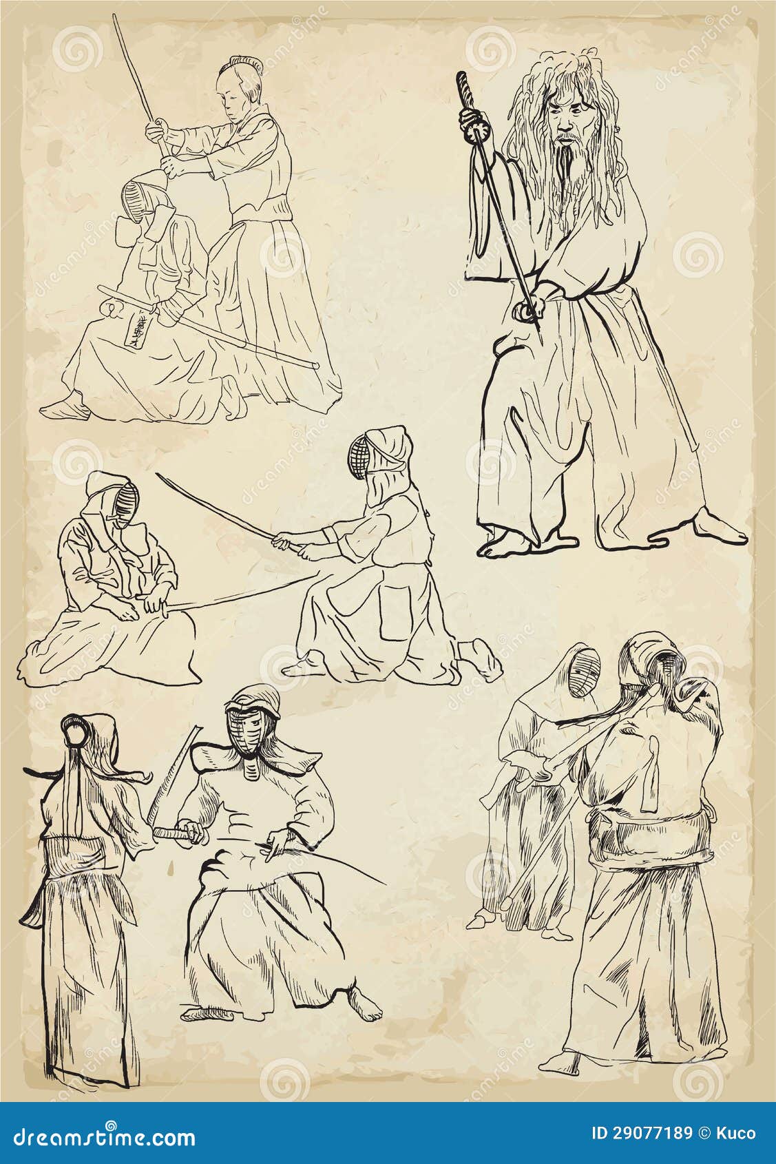 Colección de Budo ilustración del vector. Ilustración de bosquejo ...