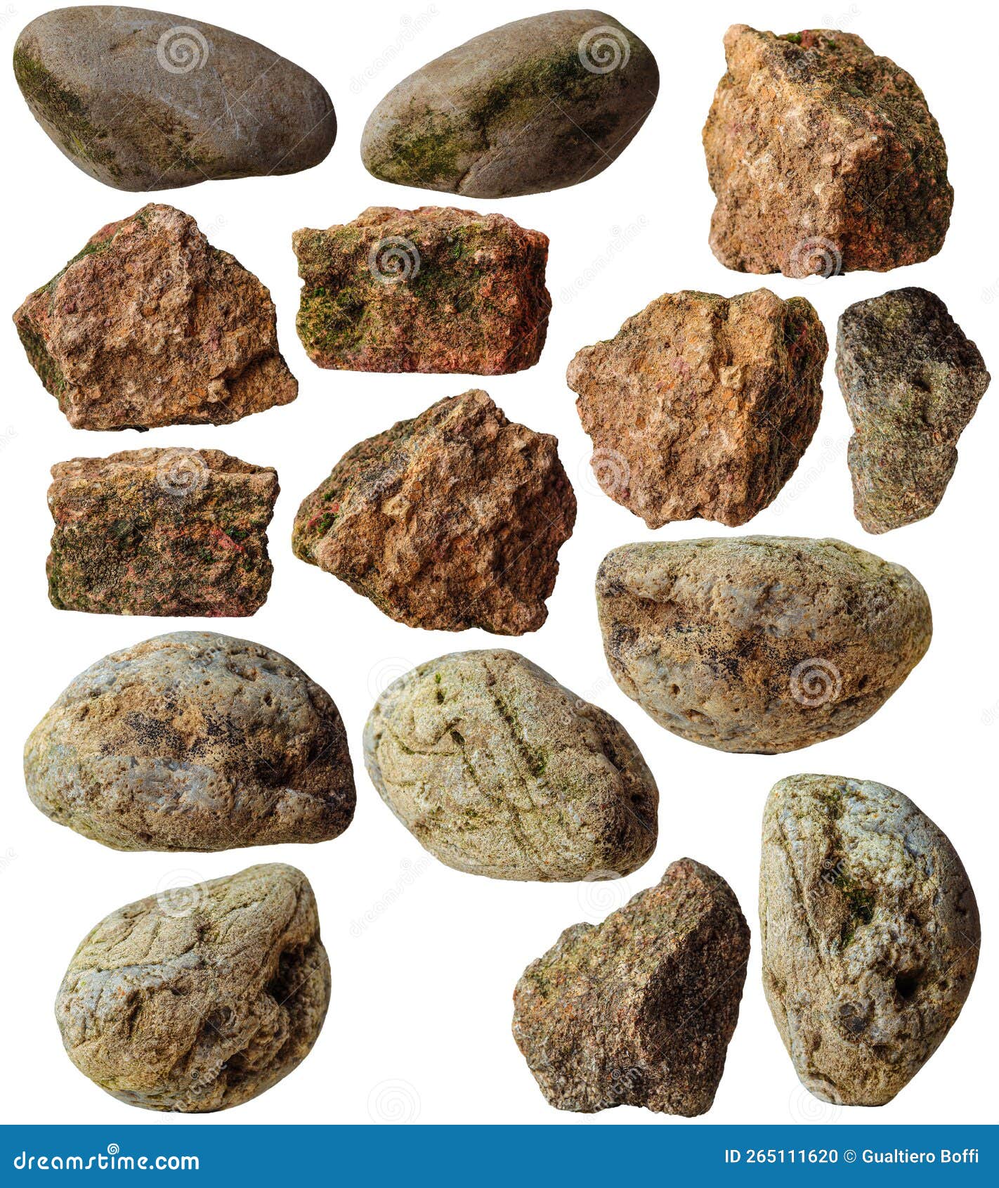 Colección De Diferentes Tipos De Rocas Foto de archivo - Imagen de ...