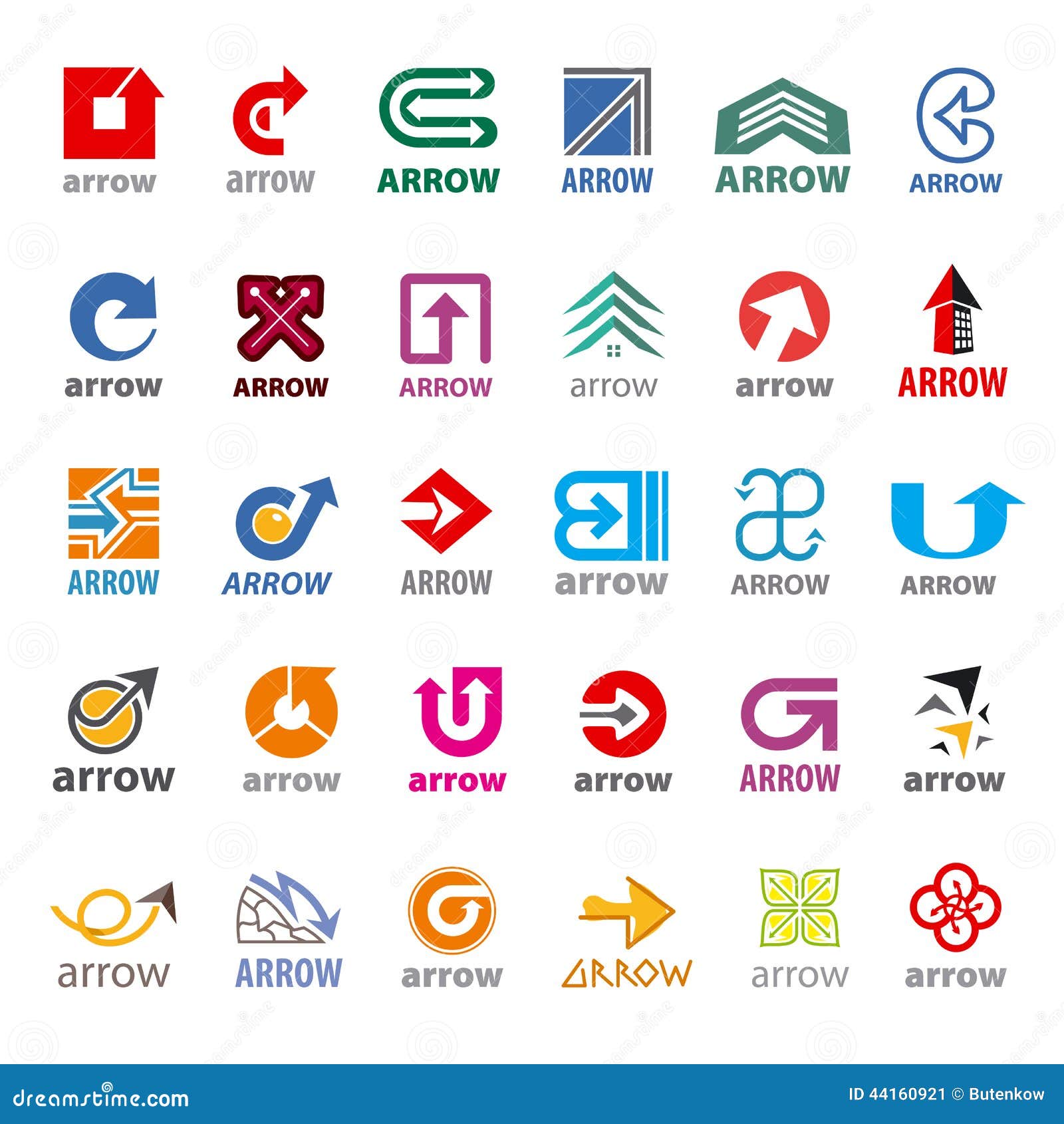 Colección De Flecha De Los Logotipos Del Vector Ilustración del Vector ...