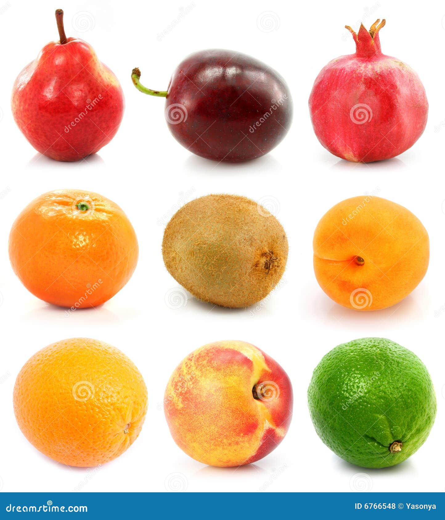 Colección De Fruta Madura Aislada Foto de archivo - Imagen de vitaminas ...