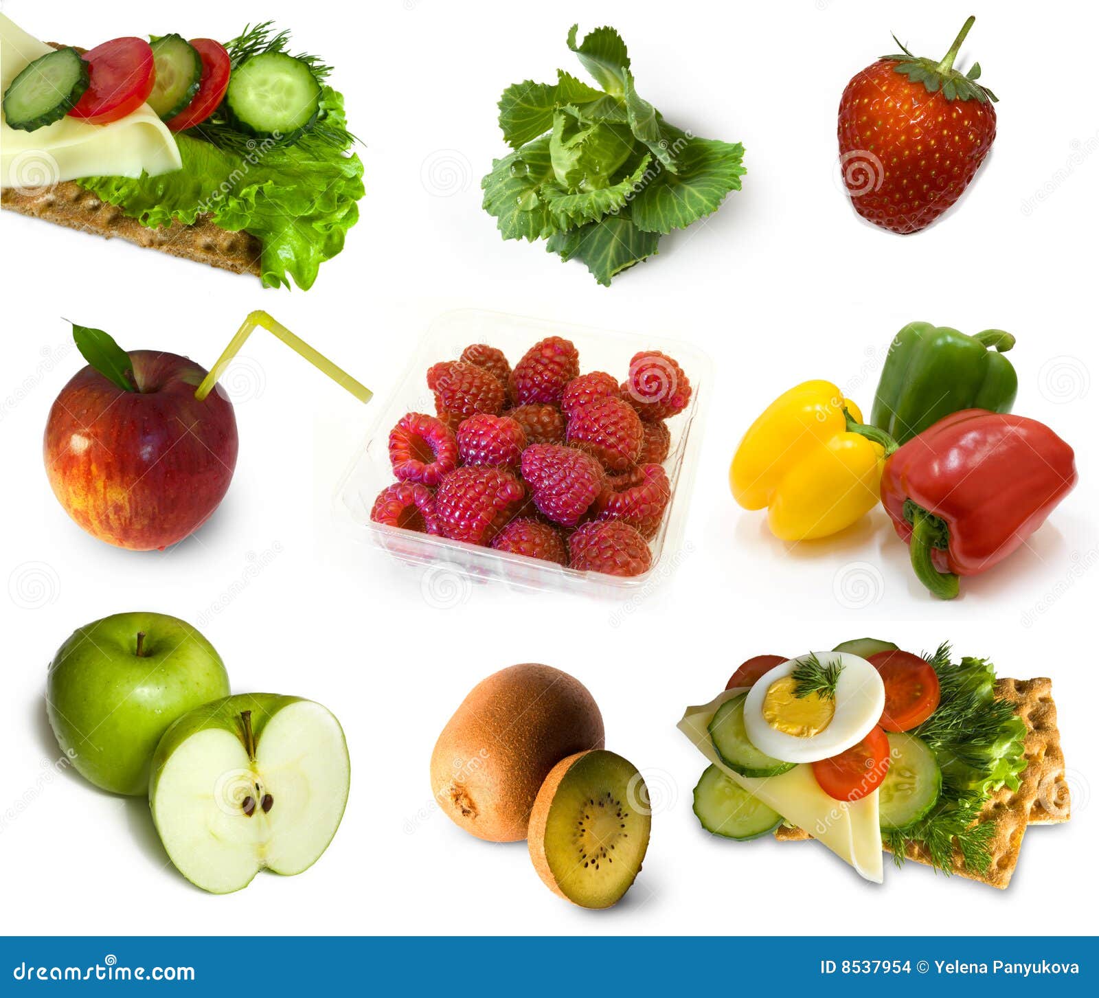 Colección De La Comida Sana Imagenes de archivo - Imagen: 8537954