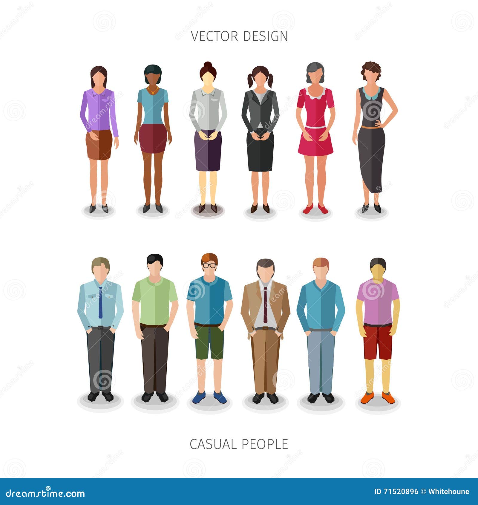 Colección De La Gente Del Vector Ilustración del Vector - Ilustración ...