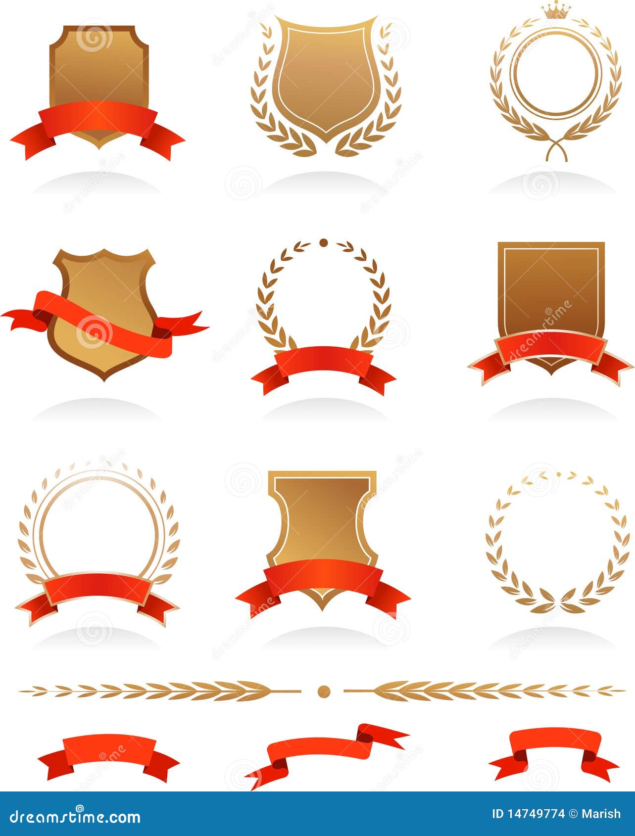 Colección de las insignias ilustración del vector. Ilustración de marco ...