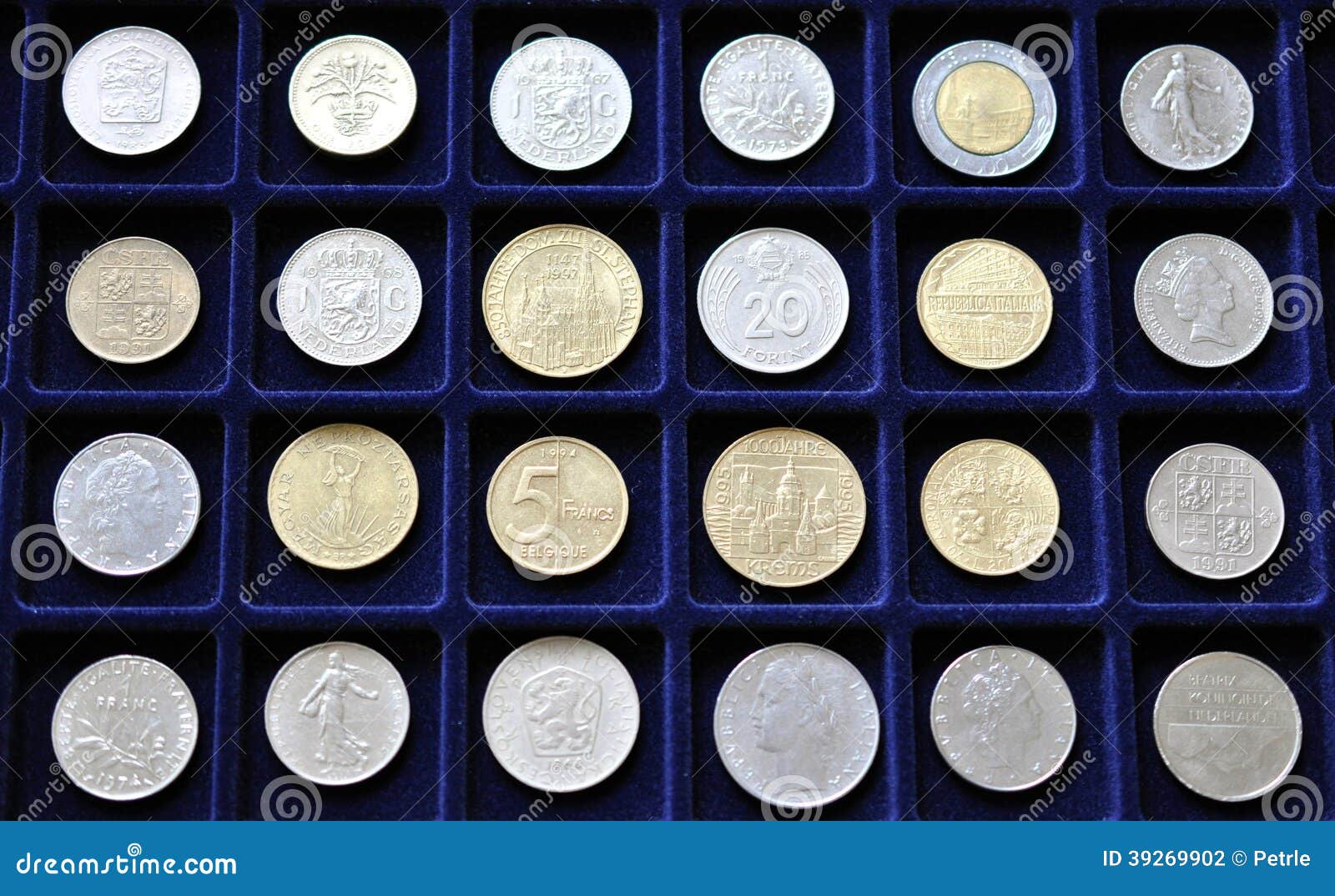 Colección De Moneda Numismática Foto de archivo - Imagen de carta ...