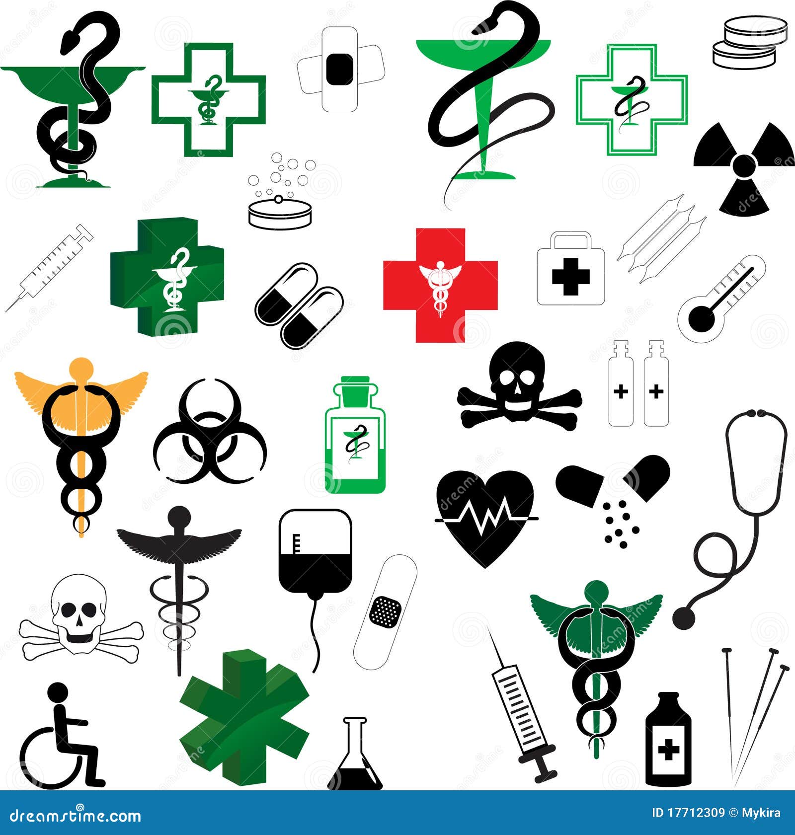 Colección De Símbolos Médicos Del Vector Ilustración del Vector ...