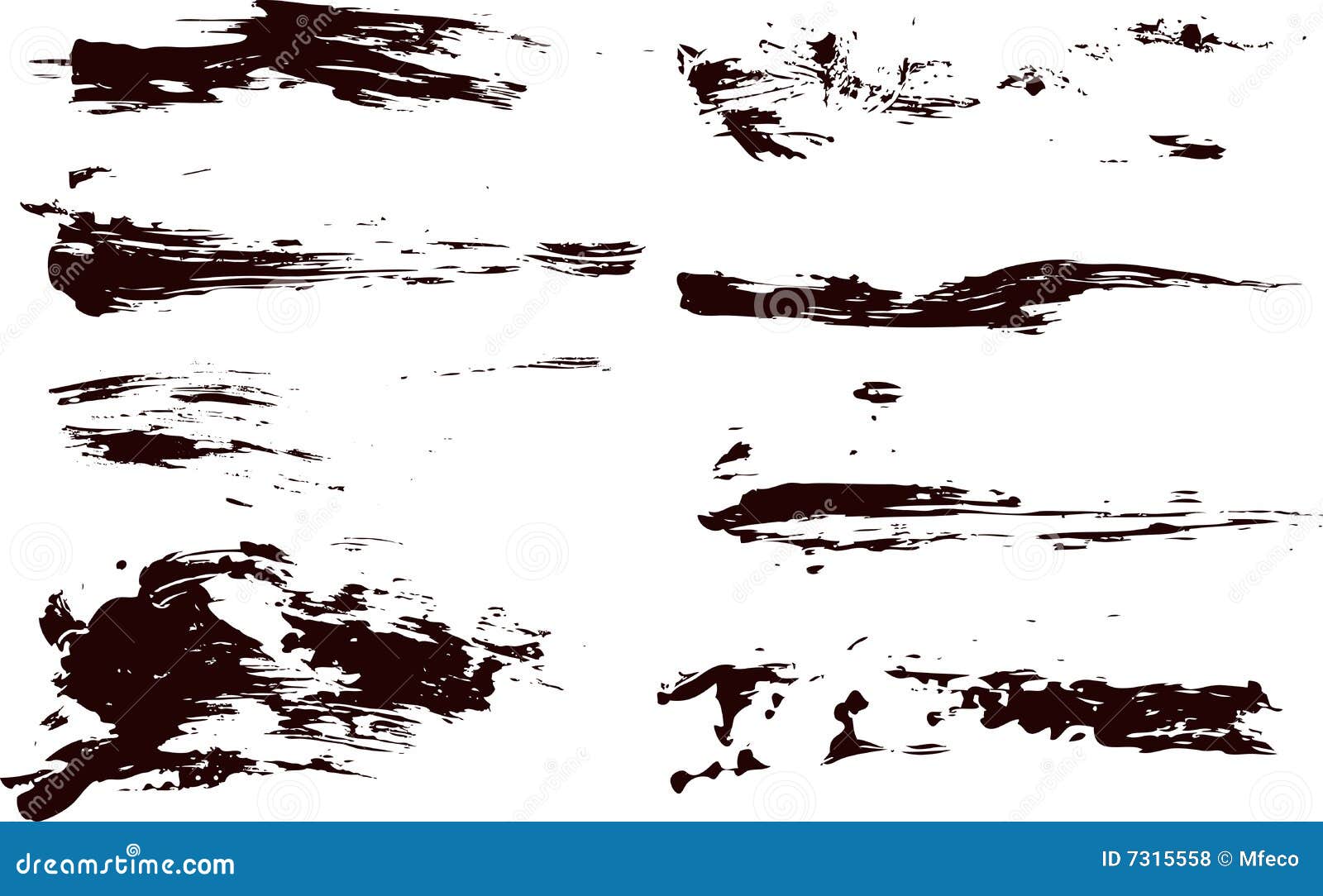 Colección De Salpicaduras De La Pintura Del Vector Ilustración del ...