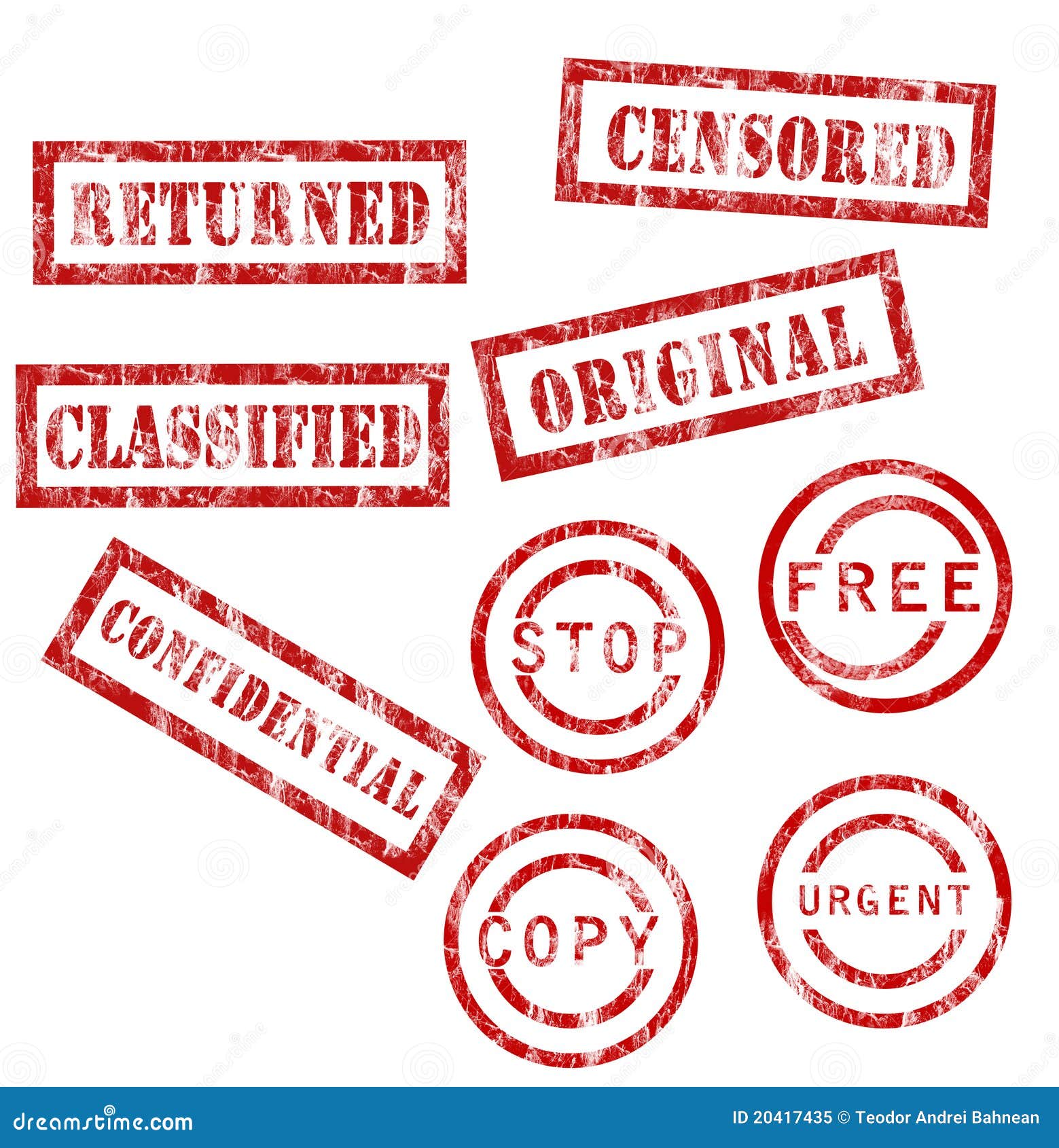 Colección de sellos roja stock de ilustración. Ilustración de ...