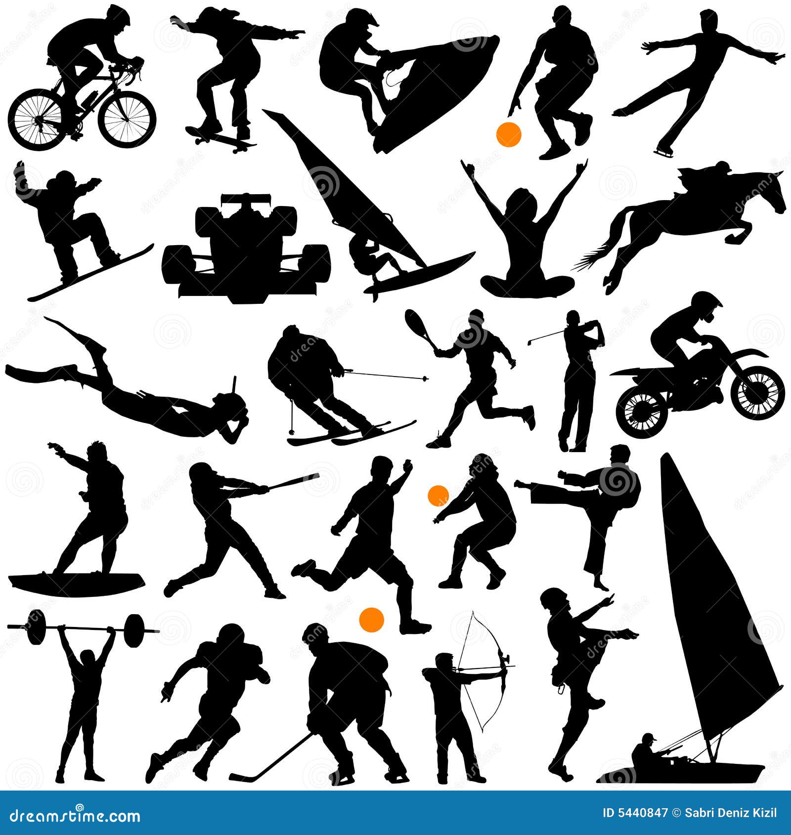 Colección De Vector De Los Deportes Ilustración del Vector ...