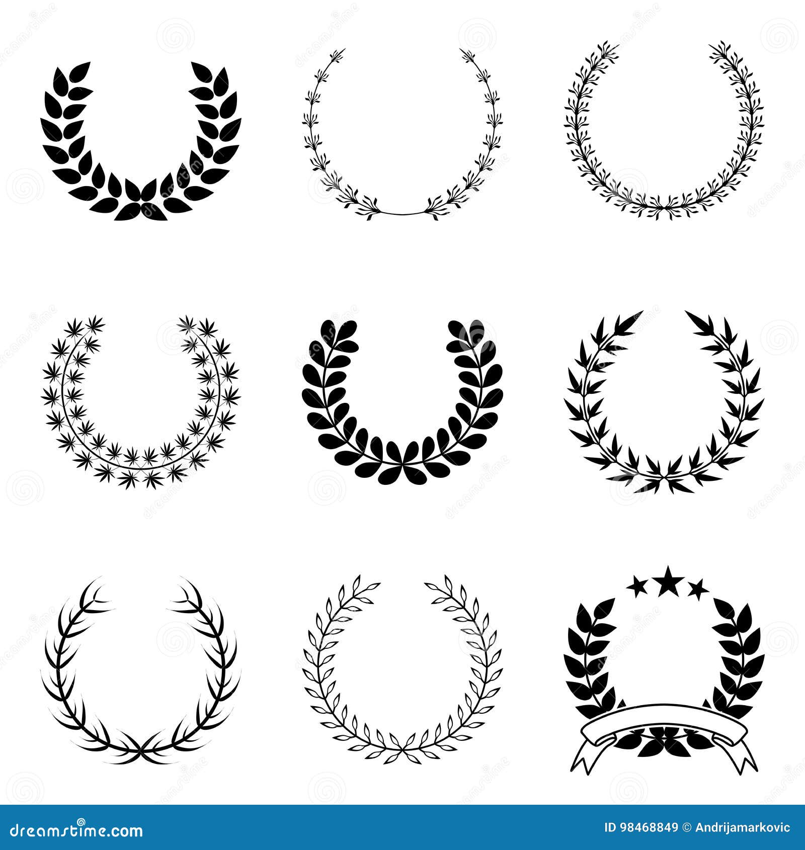 Colección Del Vector De Las Guirnaldas Ilustración del Vector ...