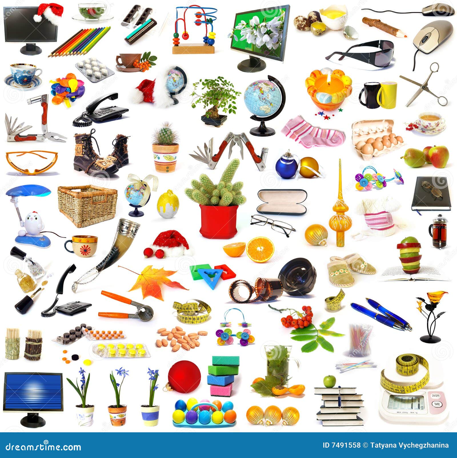 Colección Grande De Objetos Foto de archivo - Imagen de cristales ...