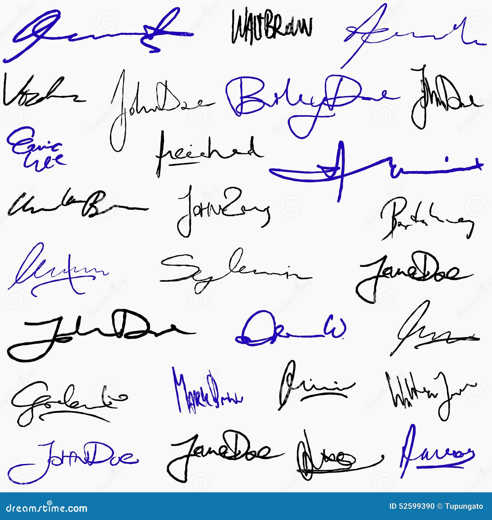 Colección De Firmas Ilustración del Vector - Imagen: 52599390