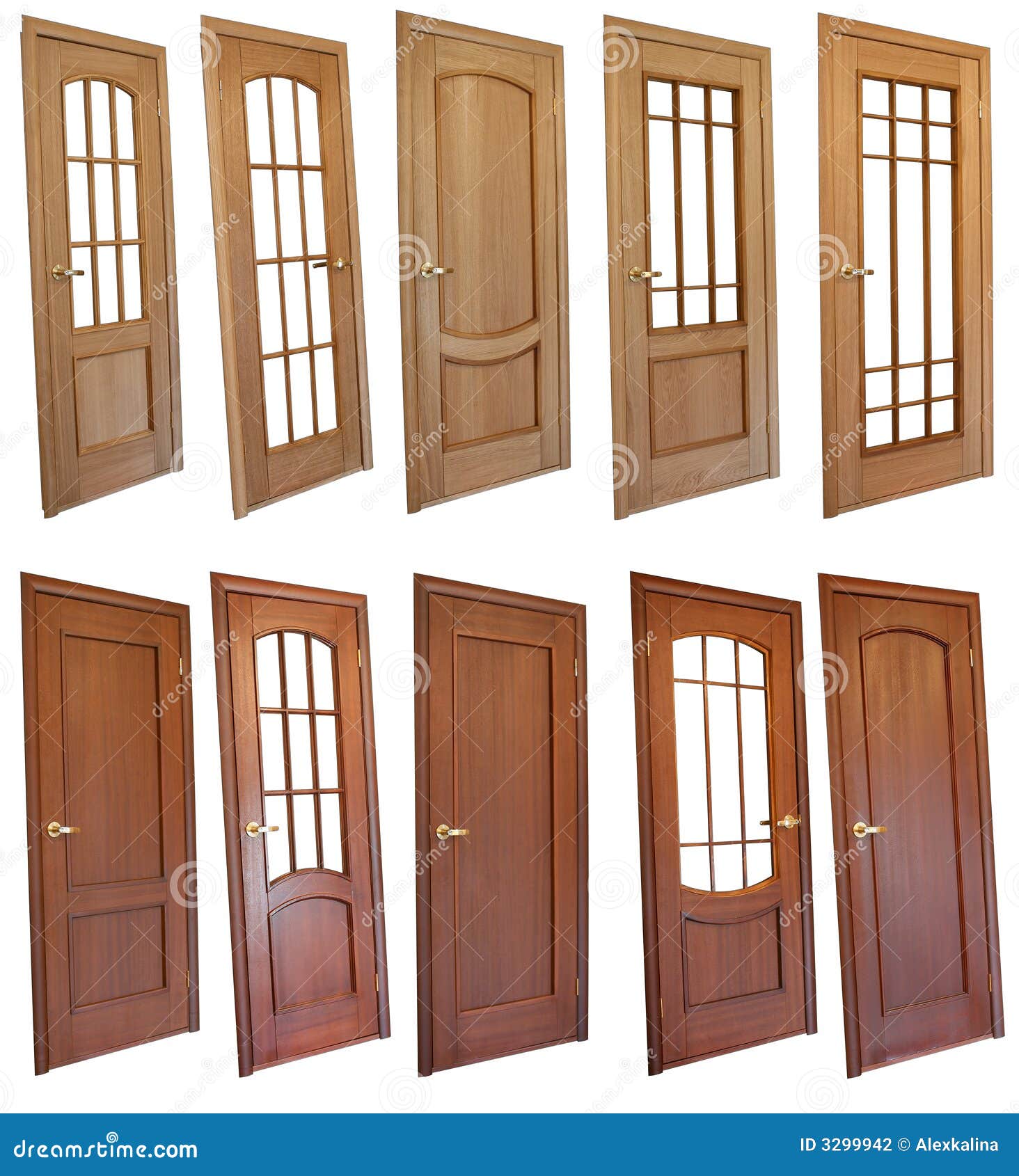 Colección De Puertas De Madera Foto De Archivo Imagen De Edificio