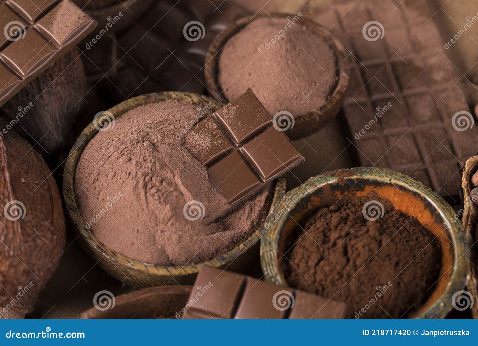Coleciona De Chocolate Cacau Doce Sobremesa Foto de Stock - Imagem de ...