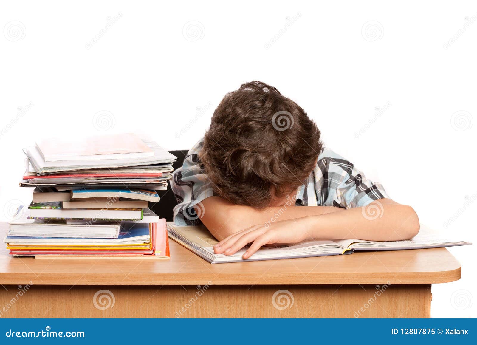 Colegial agotado imagen de archivo. Imagen de pupila - 12807875