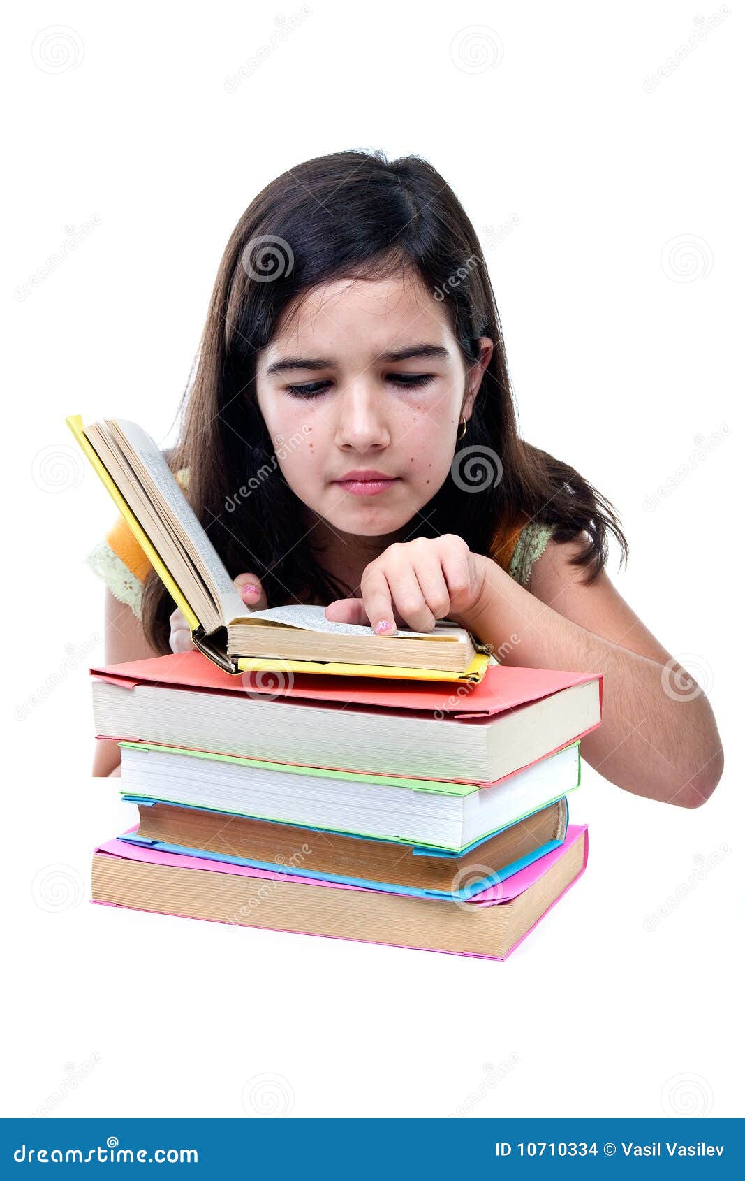 Colegiala foto de archivo. Imagen de alfabeto, lectura - 10710334