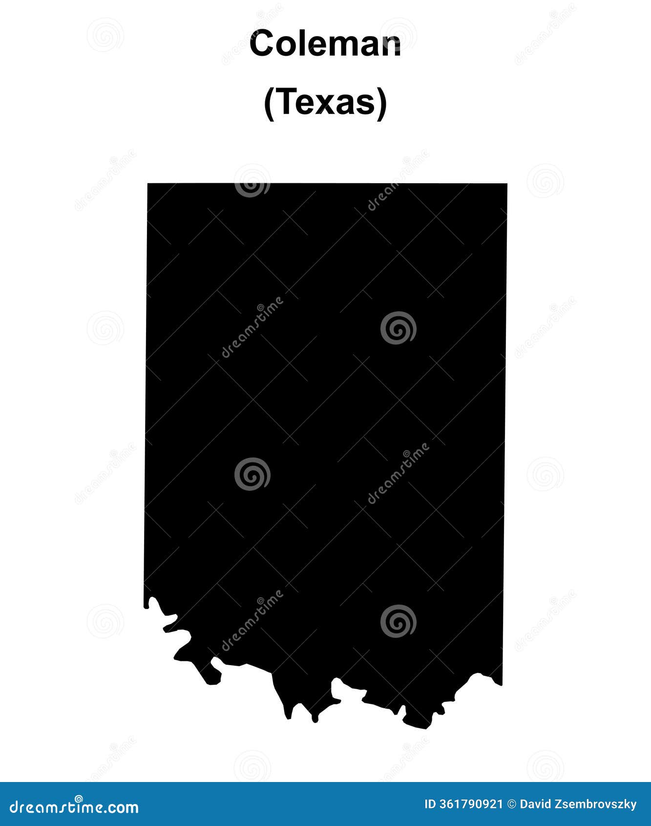 Coleman Outline Map Cartoon Vector | CartoonDealer.com #361790921