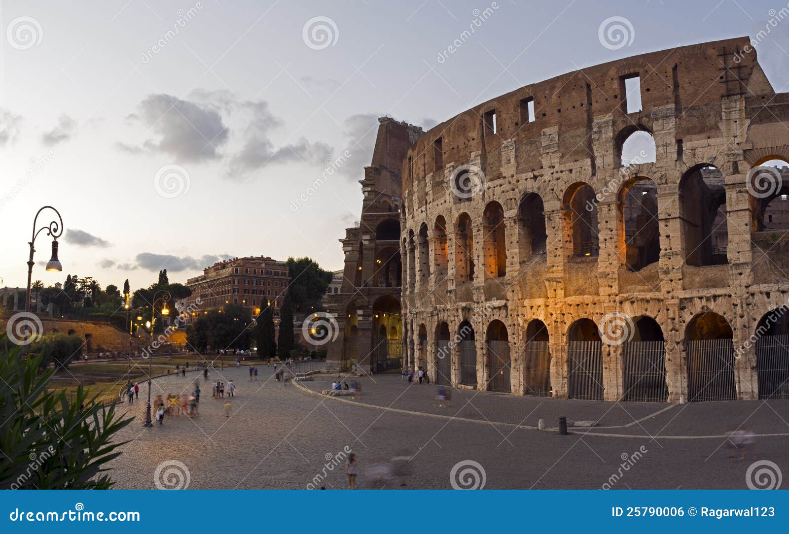 Coleseum in the Evening, Rome, Italy Stock Photo - Image of outdoors ...