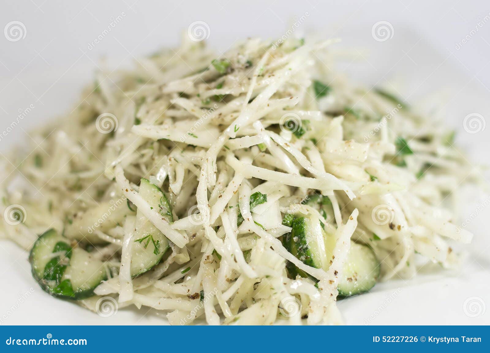 Coleslaw with cucumber stock photo. Image of healthy - 52227226