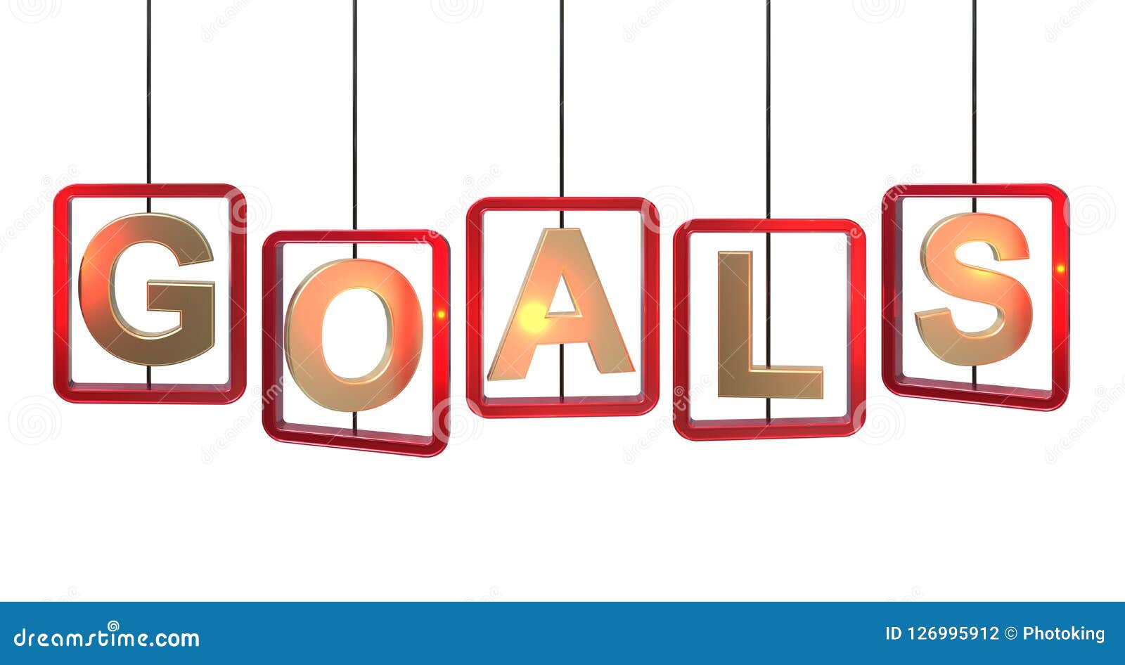 Colgante De Las Letras De Las Metas Stock de ilustración - Ilustración ...