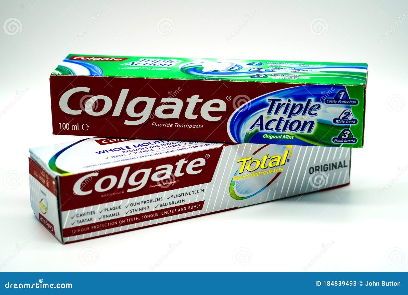 Colgate Toothpaste Isolated On Green Background. Colgate Is ...
