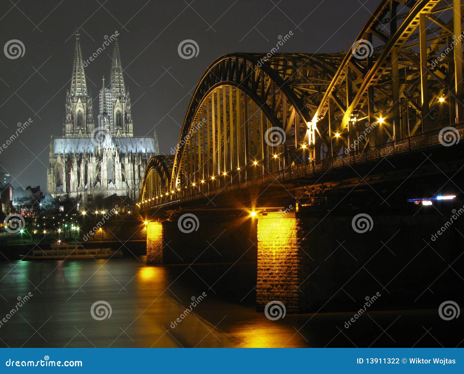 Colgne (Germany) Cathedral by Night Stock Photo - Image of city, gothic ...