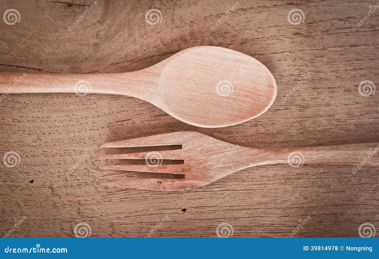 Colher E Forquilha De Madeira Foto de Stock - Imagem de cozinheiro ...