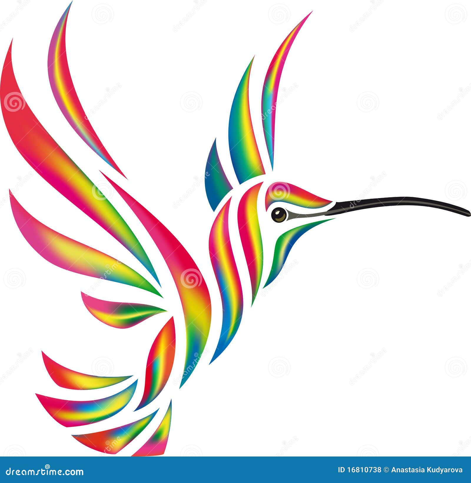 Colibrí del fuego ilustración del vector. Ilustración de cola - 16810738