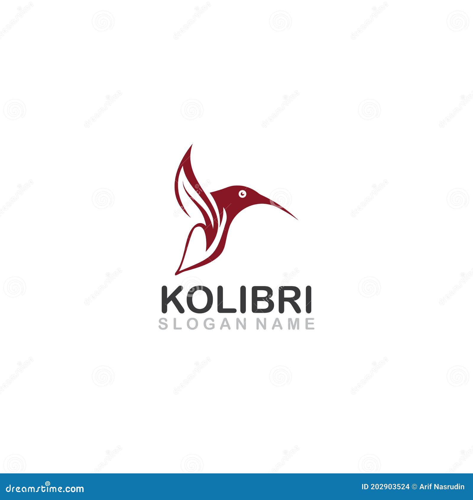 Colibri Bird Logo Line Outline Creative Vector Icon Illustration Design ...