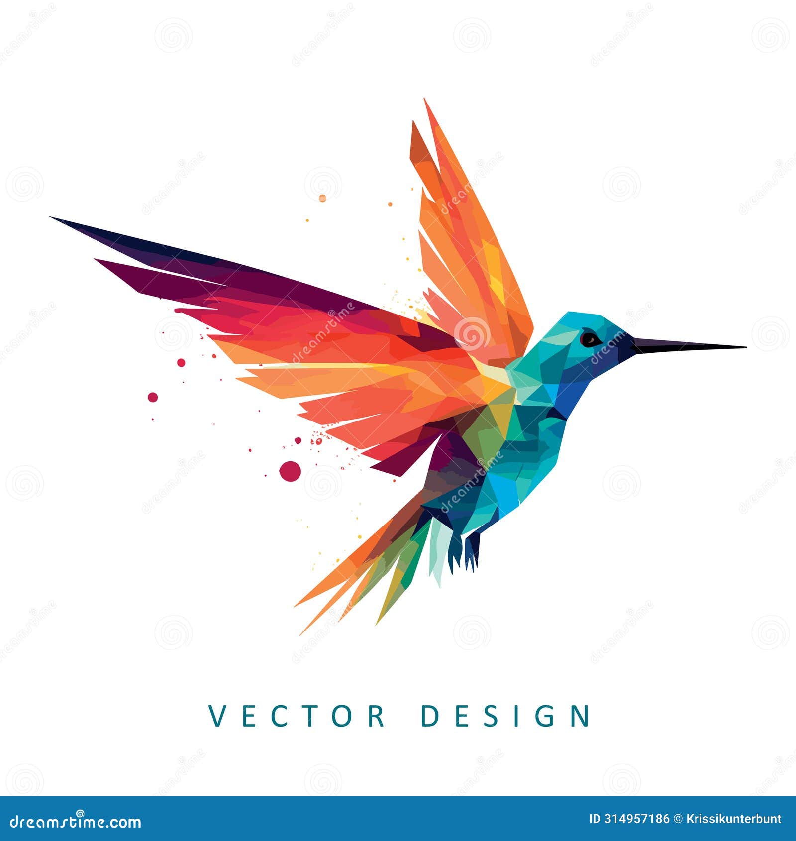 Elegant Colibri Vector Illustration | CartoonDealer.com #22261048