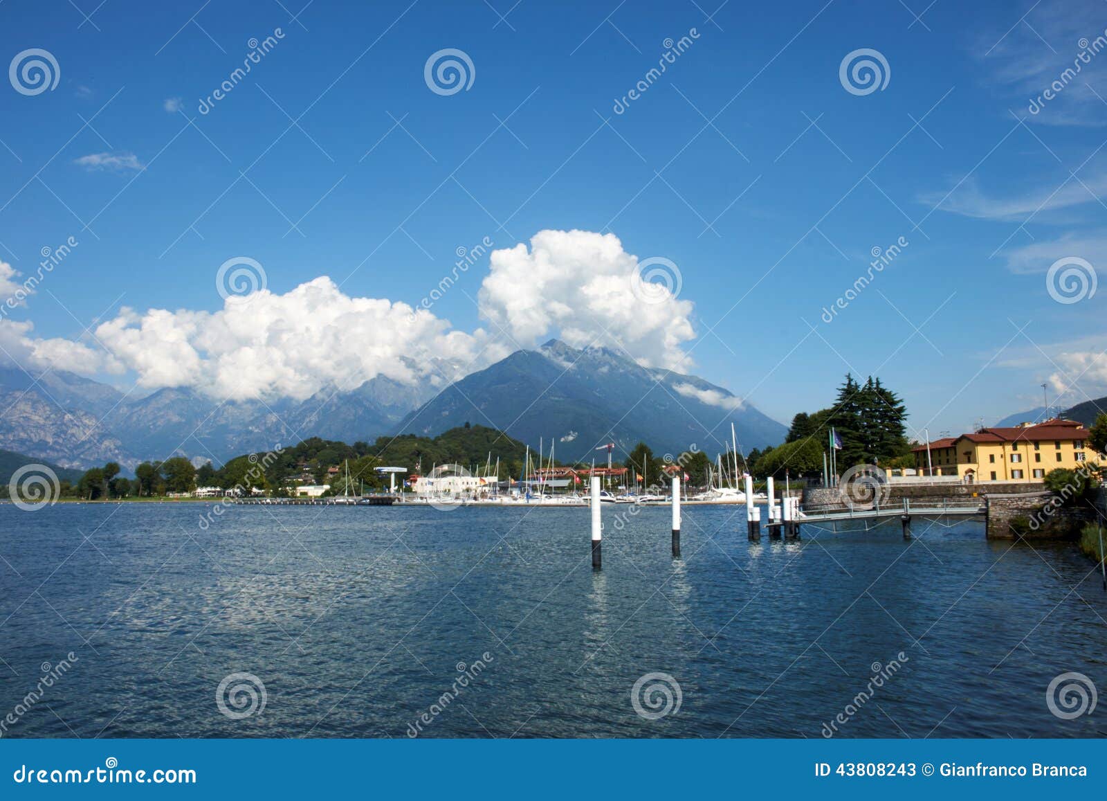 Colico , Como lake stock image. Image of vacation, boat - 43808243