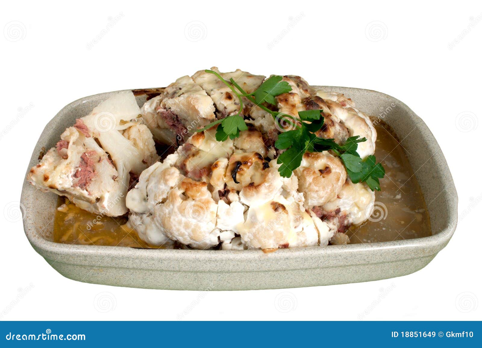 Coliflor cocida al horno imagen de archivo. Imagen de coliflor - 18851649