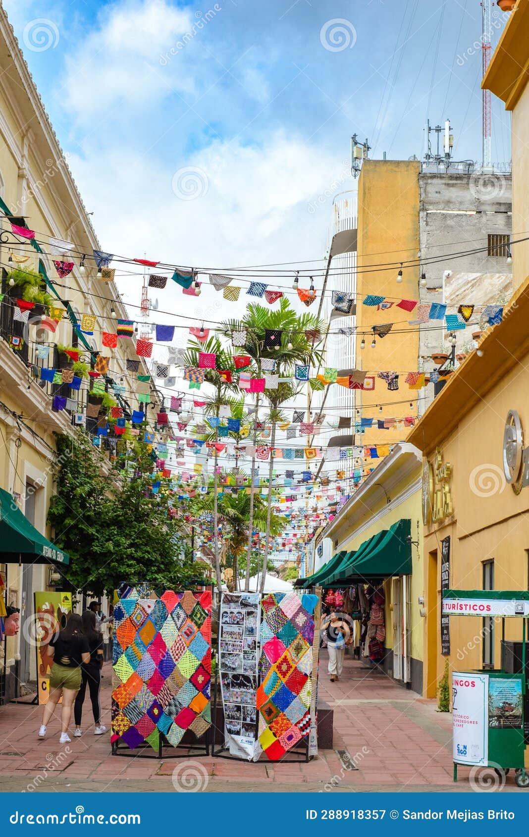 Colima, Mexico September 16, 2022. Constitucion Street in Downtown ...