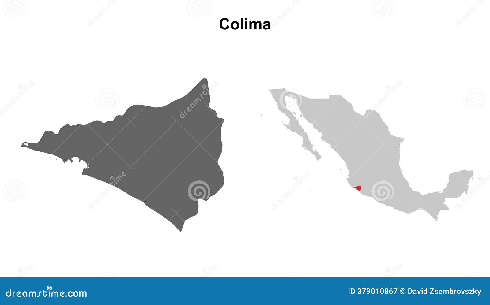 Colima Outline Map Cartoon Vector | CartoonDealer.com #360475741