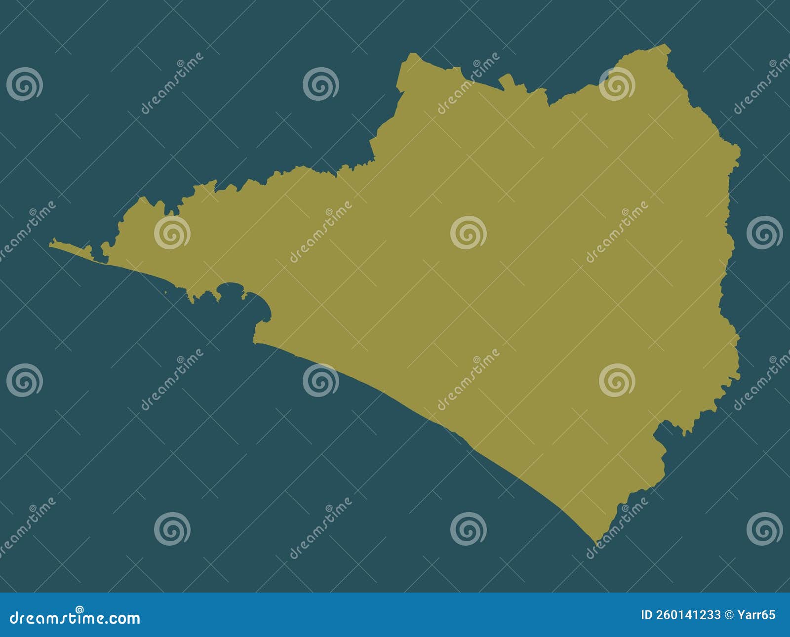 Colima, Mexico. Solid. No Legend Stock Illustration - Illustration of ...