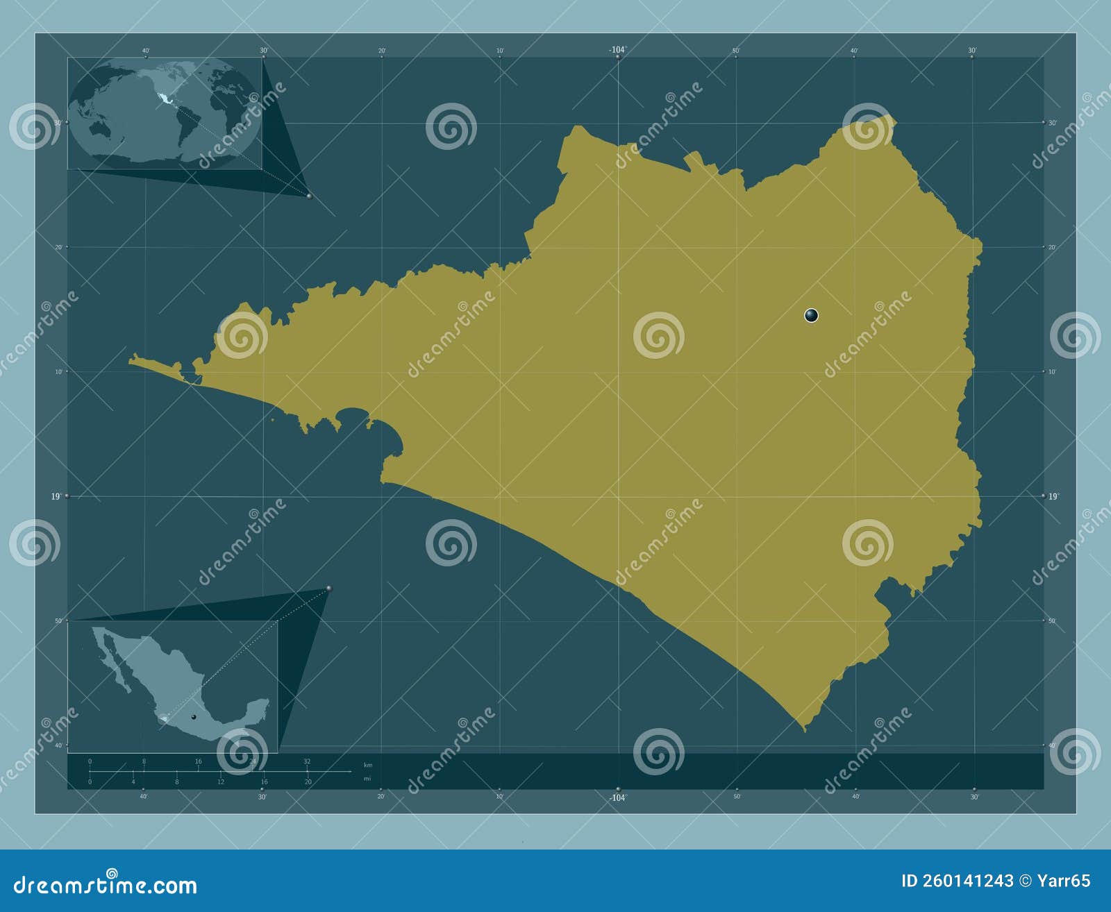 Colima, Mexico. Solid. Capital Stock Illustration - Illustration of ...
