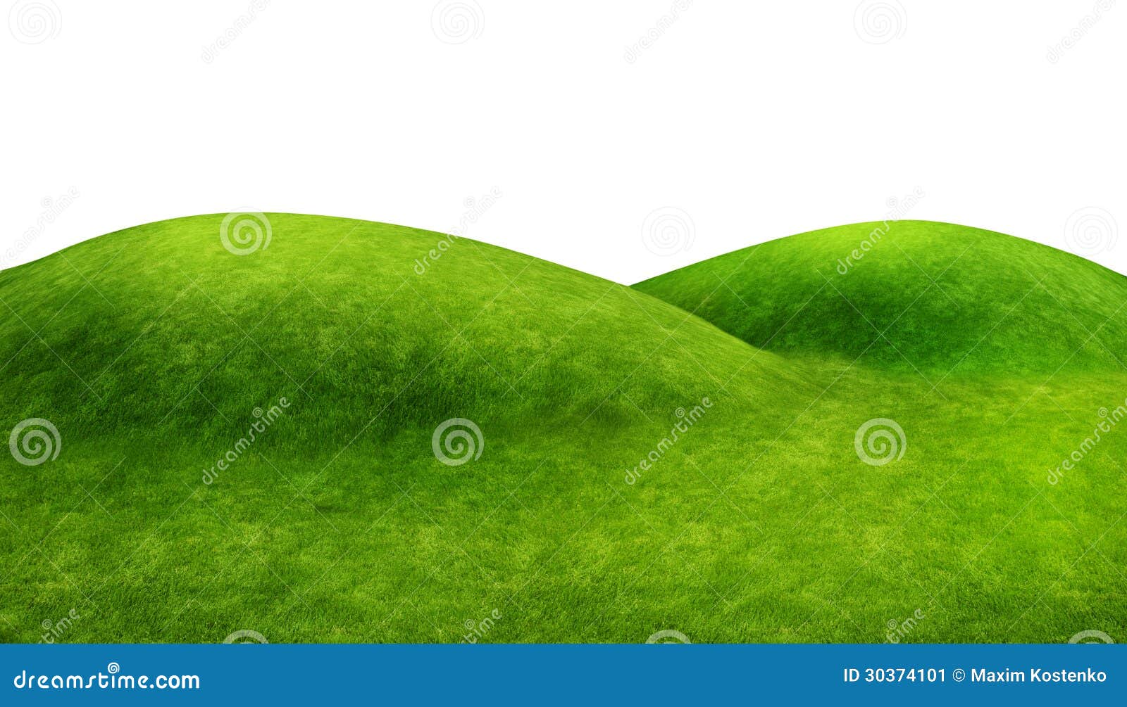 Colinas verdes en blanco imagen de archivo. Imagen de verde - 30374101
