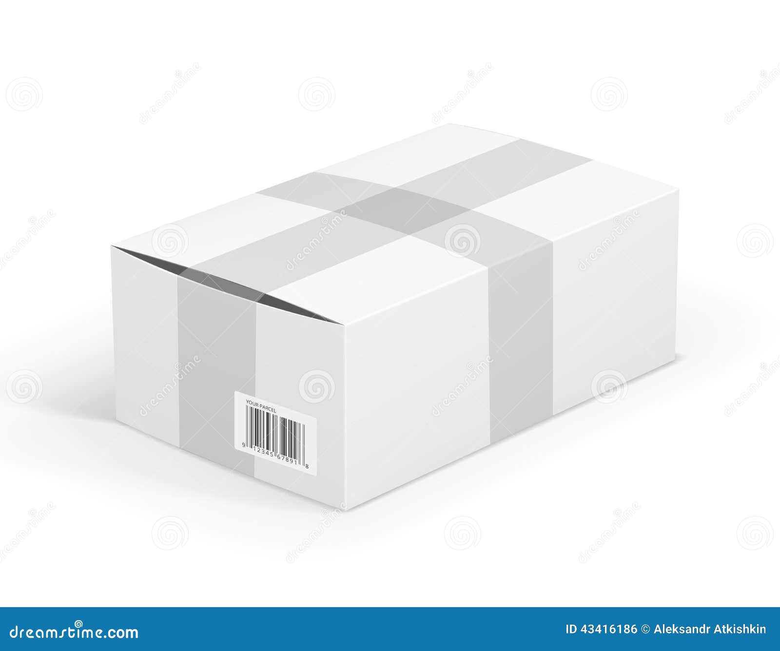 Colis blanc photo stock. Image du protection, écologique - 43416186