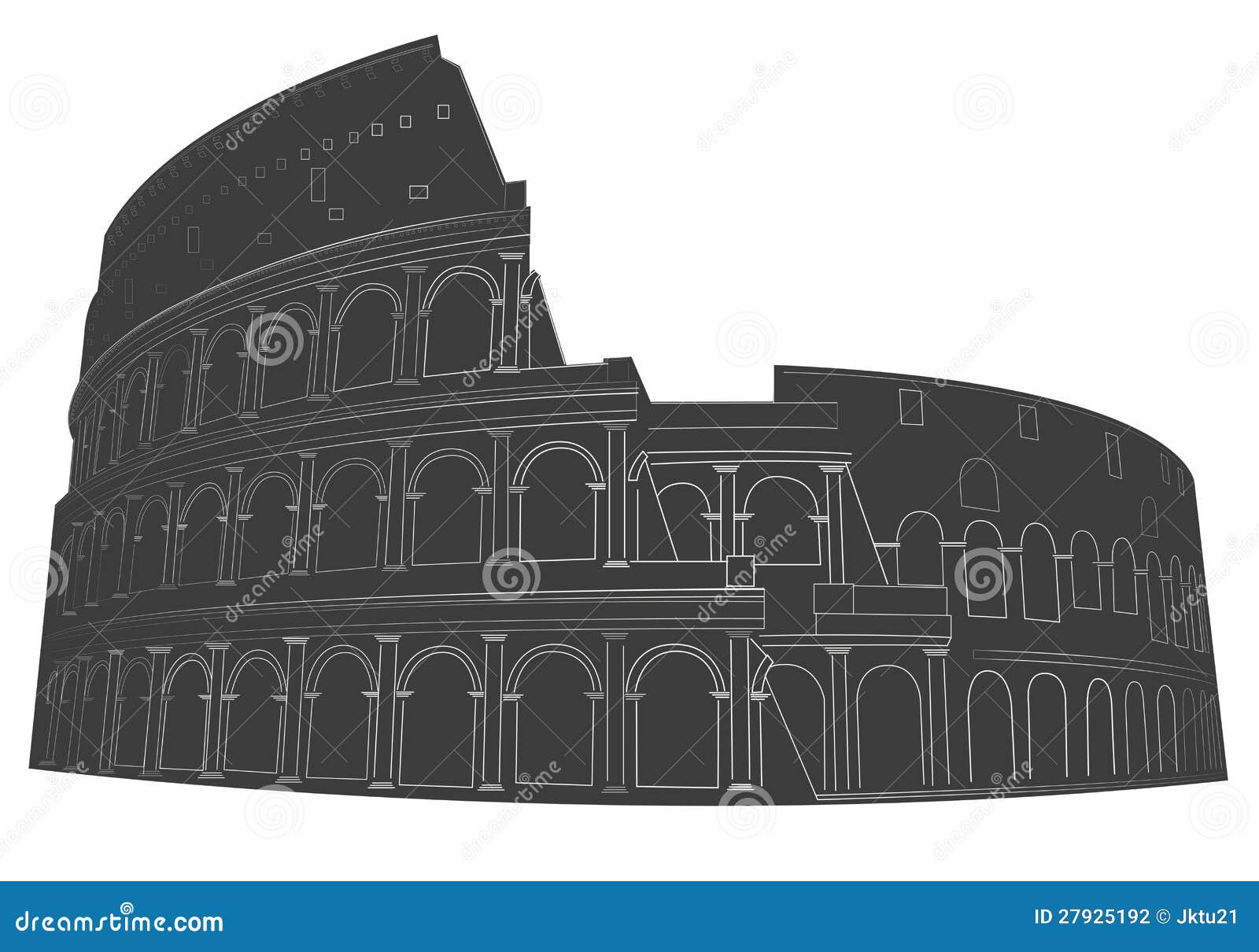 Coliseum stock vector. Illustration of vector, heritage - 27925192