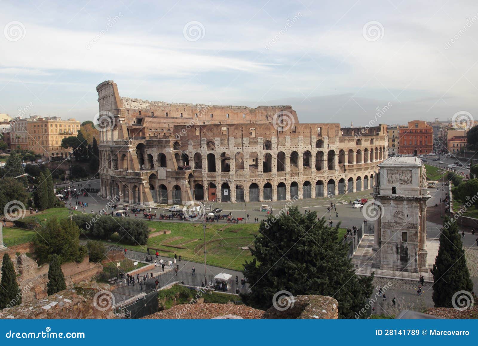 Coliseum editorial stock image. Image of attraction, famous - 28141789