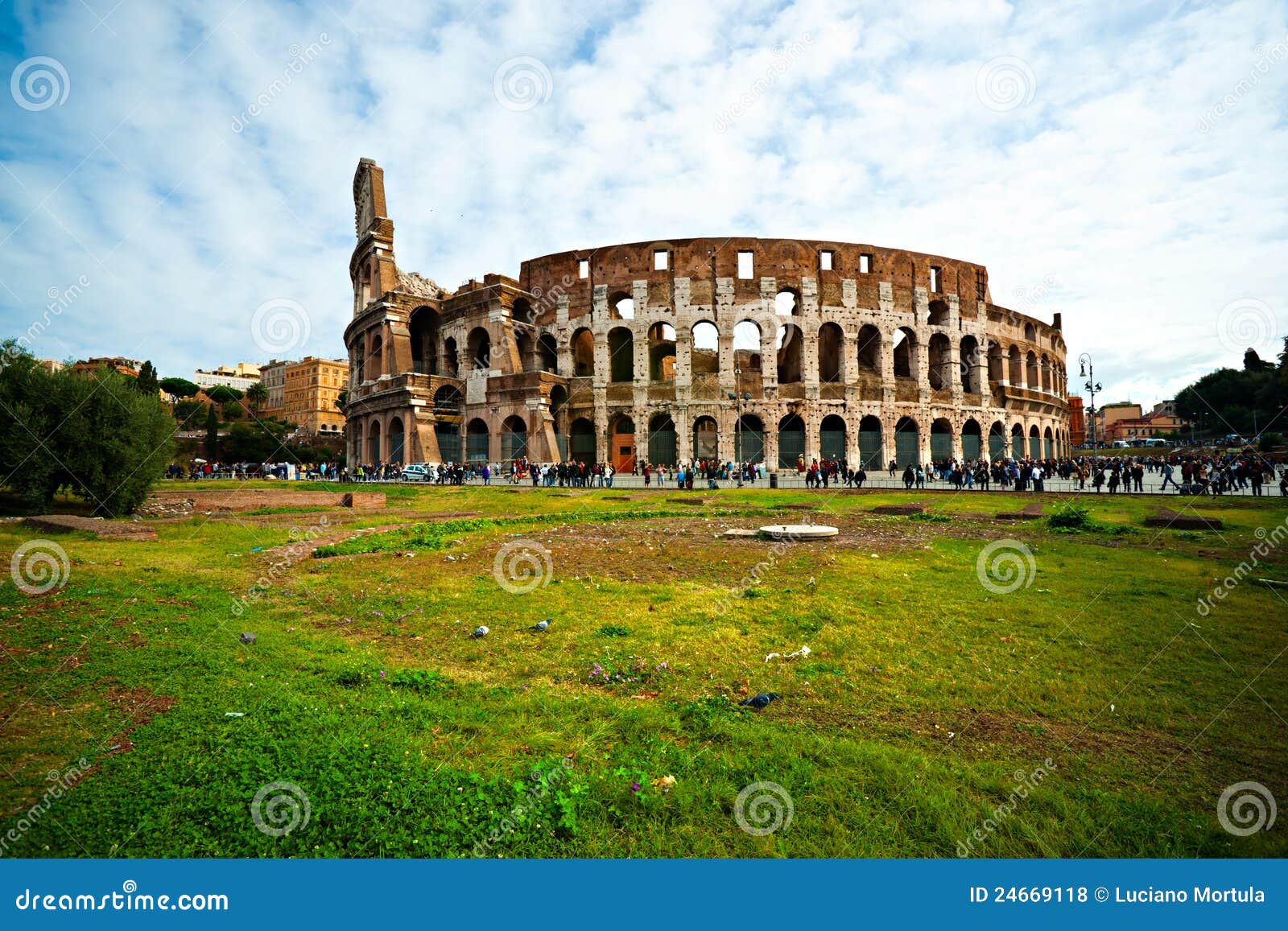 Coliseum Amphitheater, Rome, Italy. Stock Photo - Image of field ...