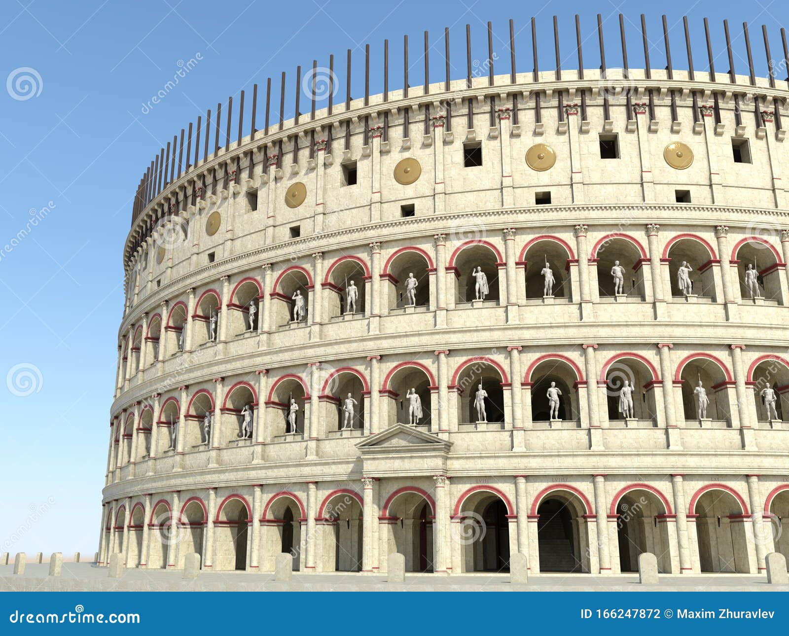 Inside The Roman Colosseum Render