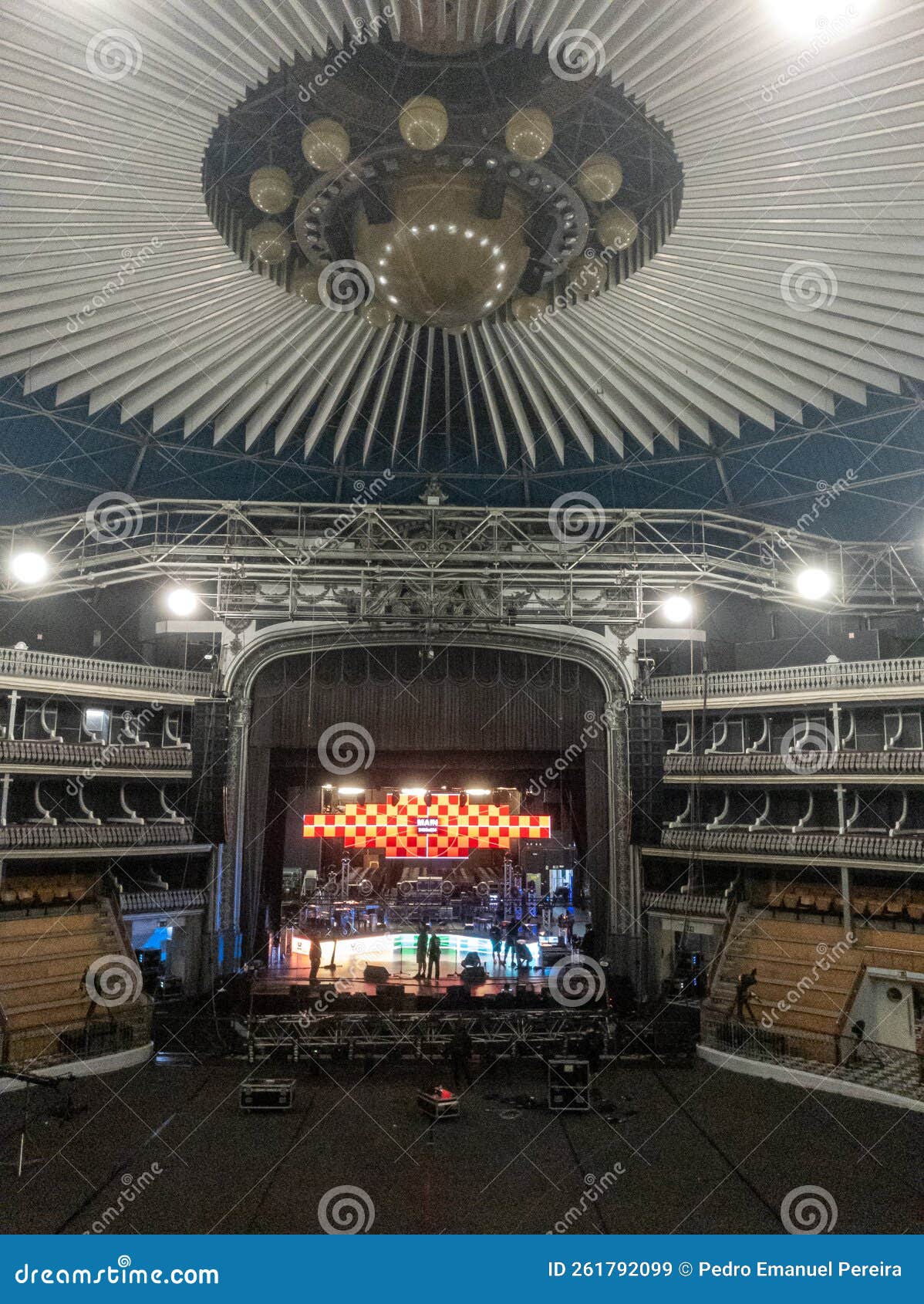 Coliseum Dos Recreios in Lisbon in Preparation for a Show. Editorial ...