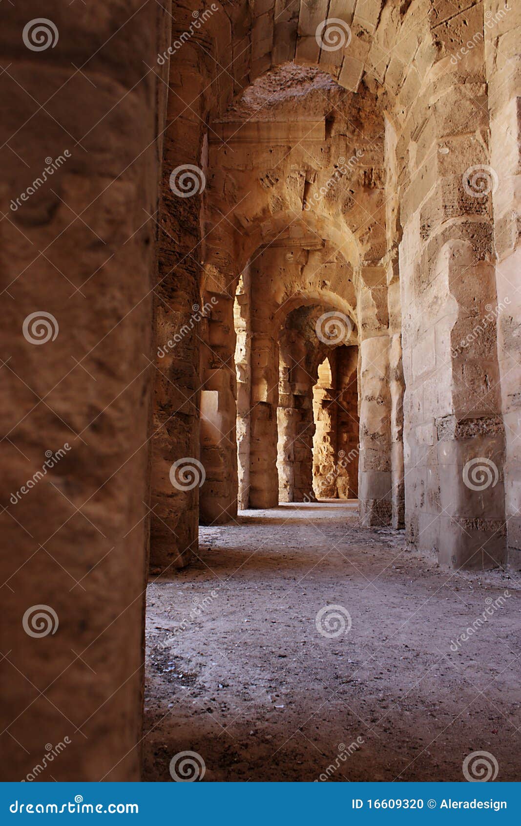 Coliseum El Jam stock photo. Image of carthage, effect - 16609320