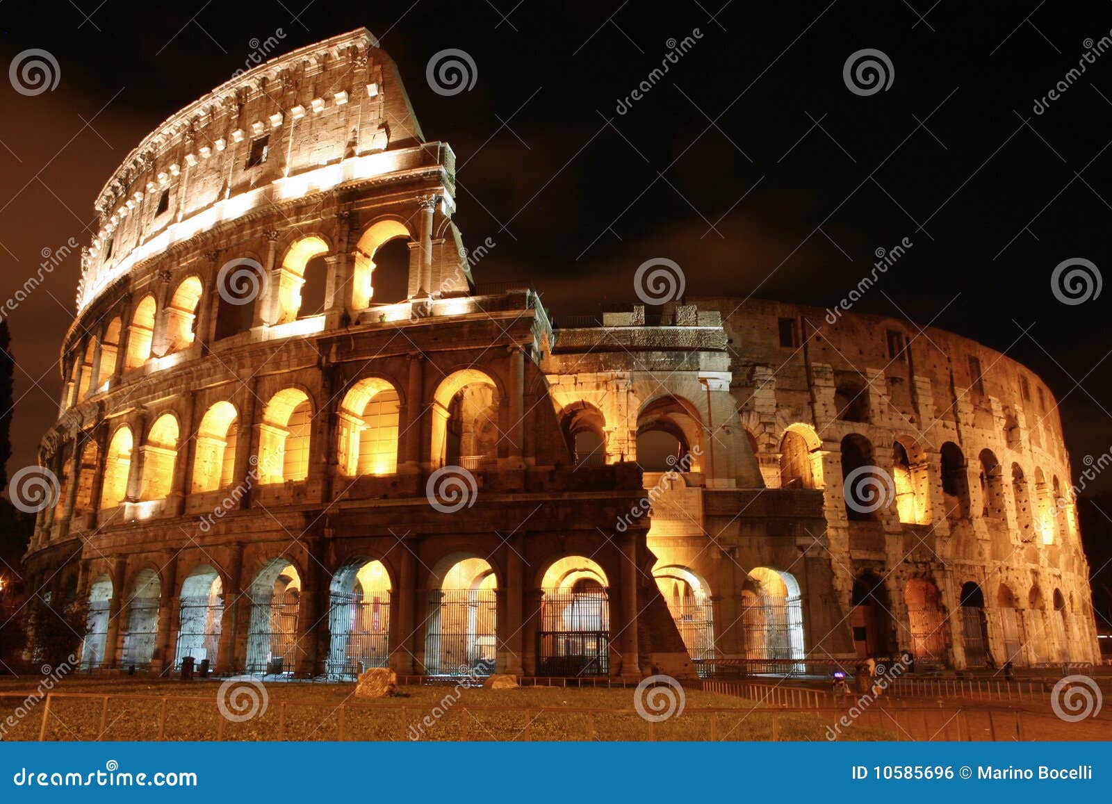 Coliseum by night stock photo. Image of rome, history - 10585696