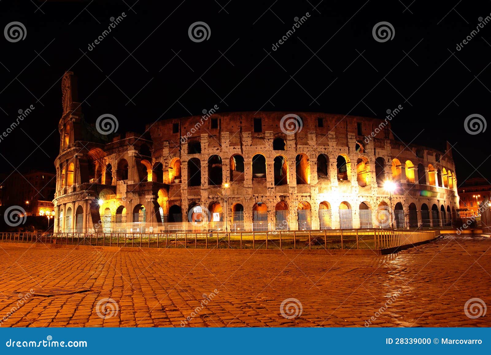 Coliseum by Night stock photo. Image of shot, derelict - 28339000