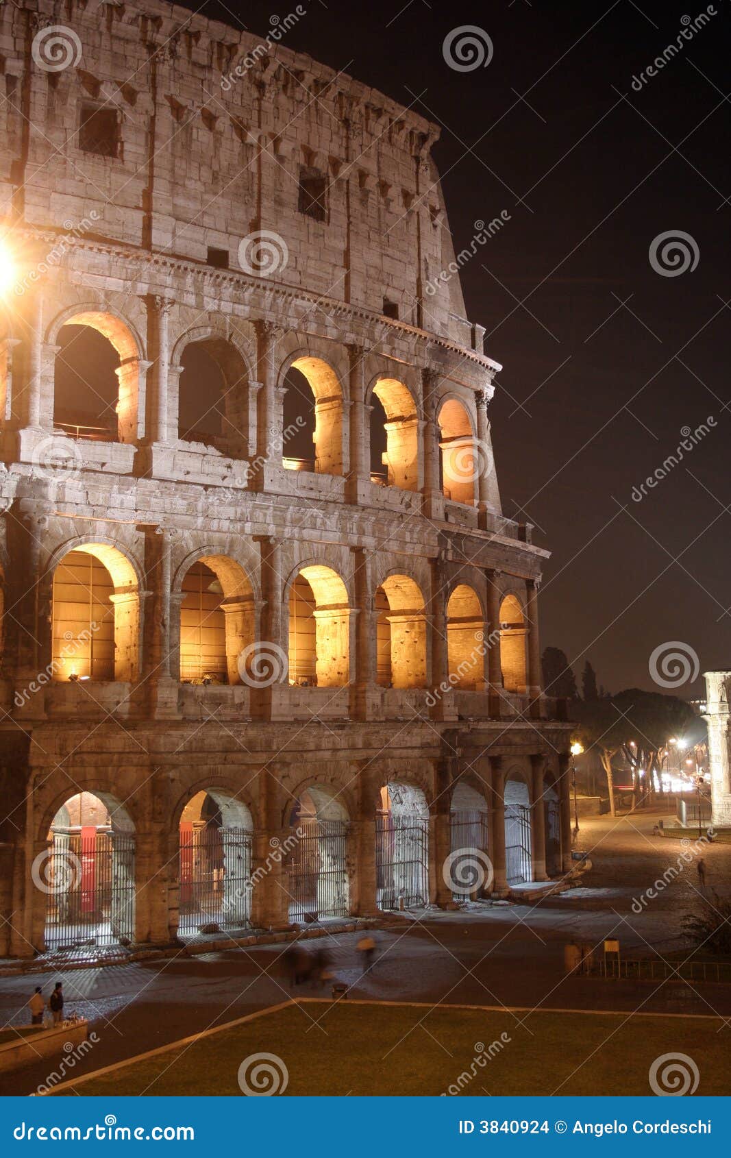 Coliseum Night (Colosseo - Rome - Italy) Stock Photo - Image of battles ...
