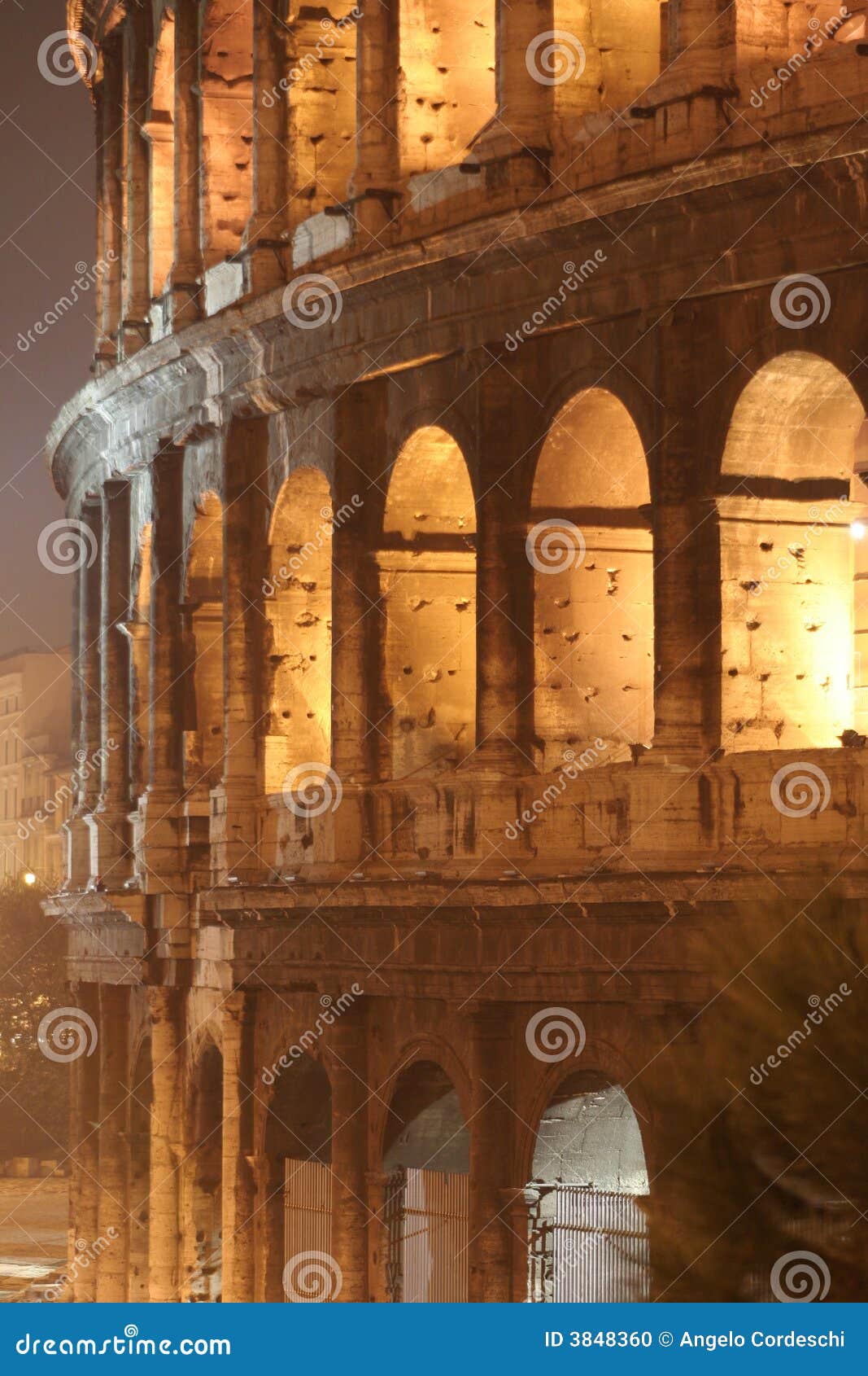 Coliseum Night (Colosseo - Rome - Italy) Stock Photo - Image of facade ...