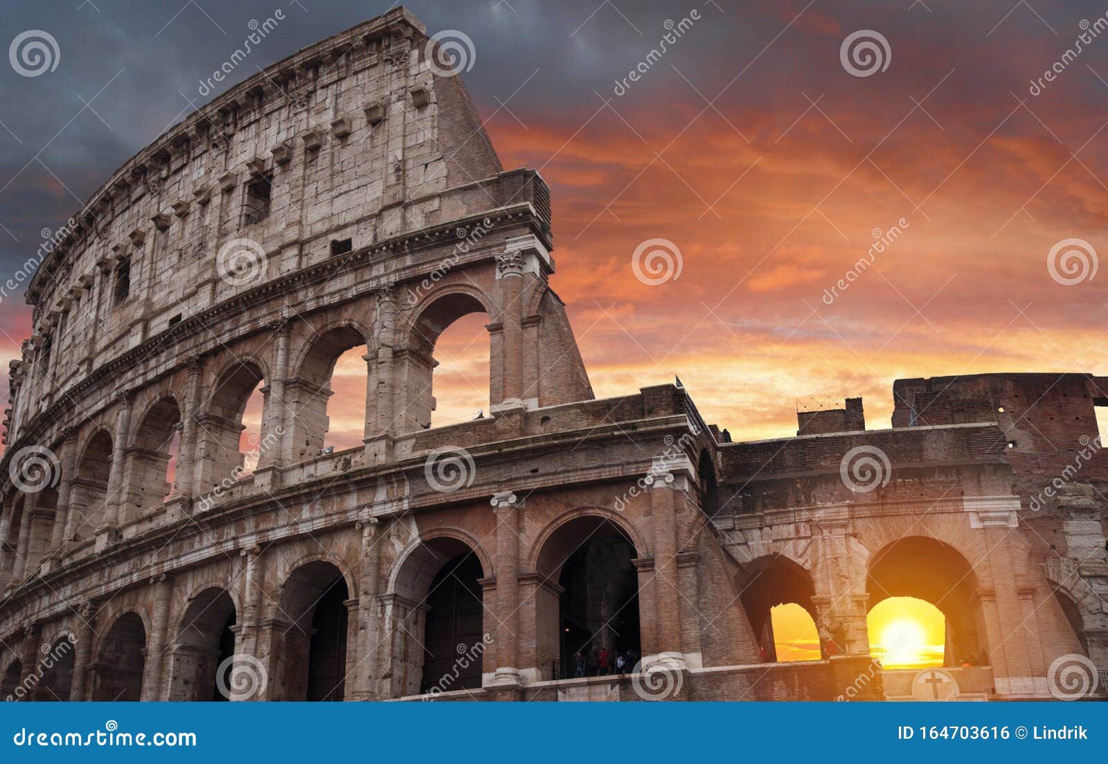 Coliseum stock photo. Image of stone, ruin, famous, rome - 164703616