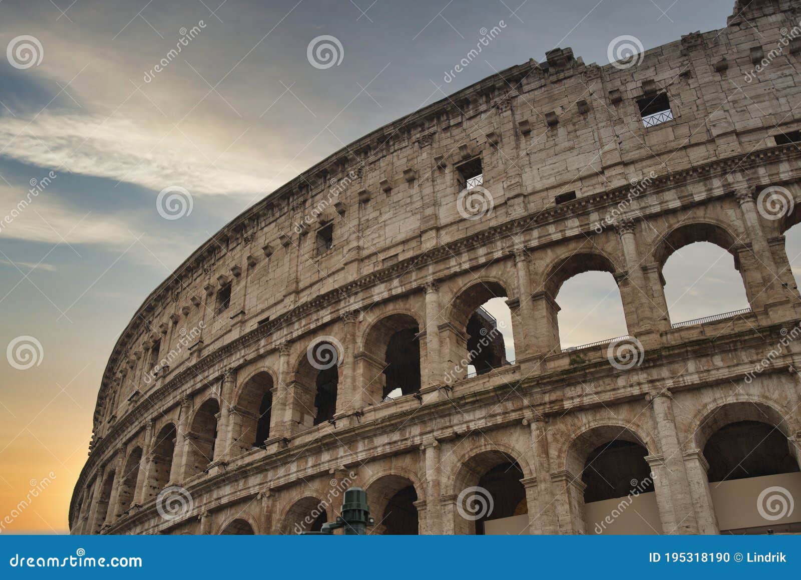 Coliseum stock photo. Image of historic, exterior, famous - 195318190